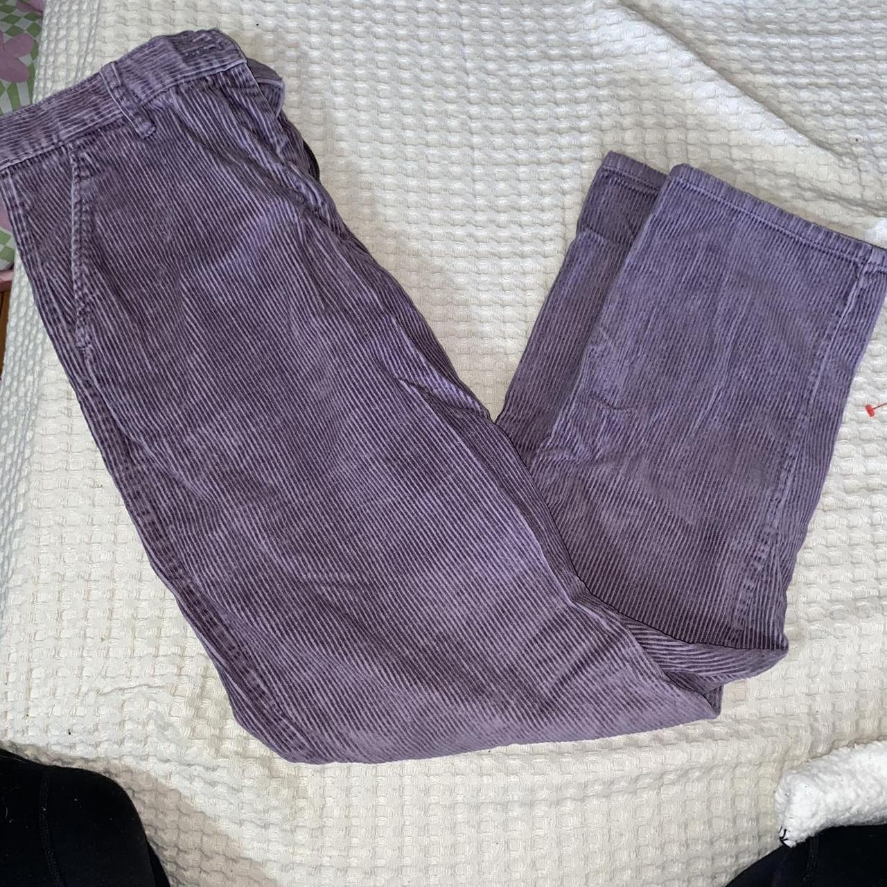 VINTAGE WOOLRICH PURPLE CORDUROY STRAIGHT LEG PANTS... - Depop