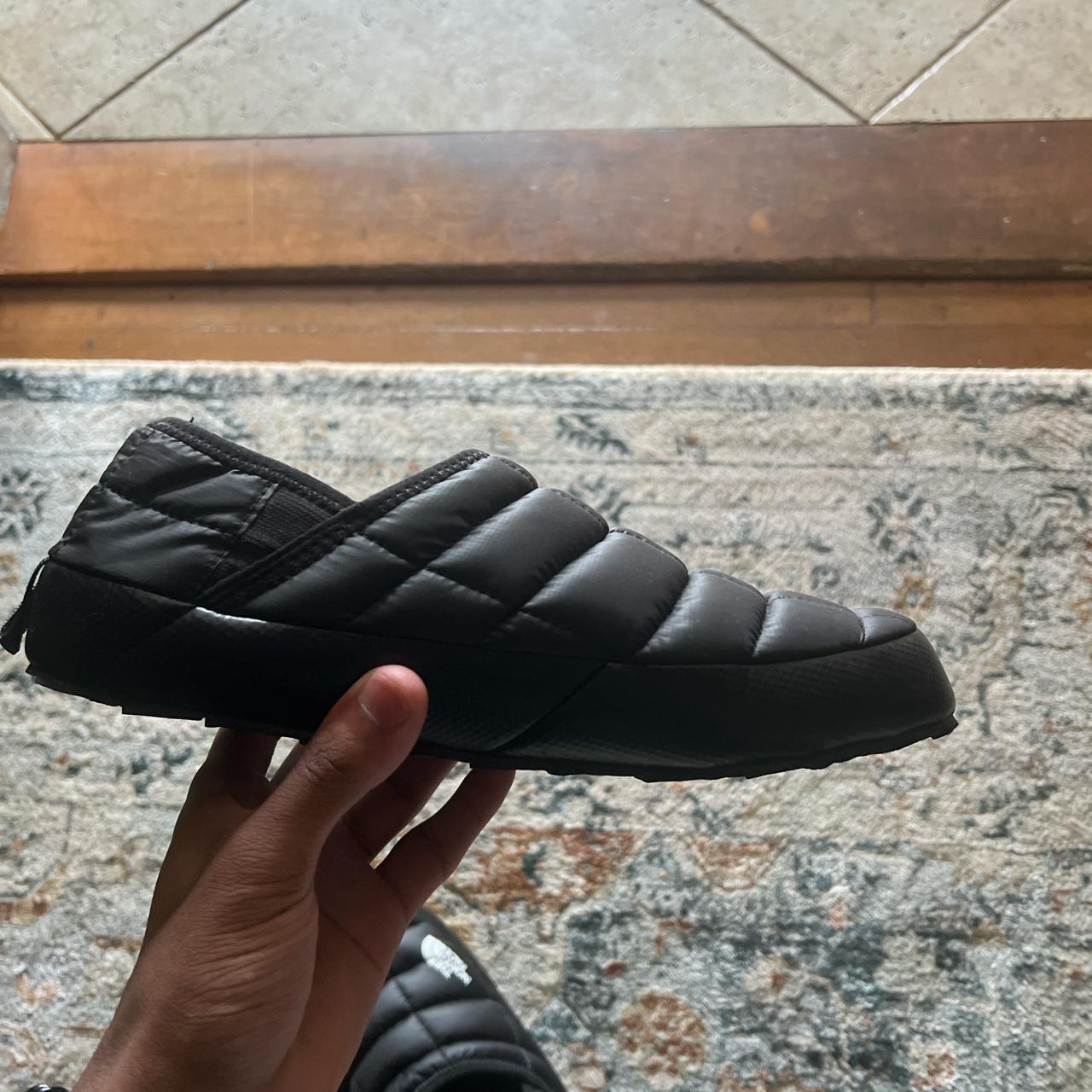 North face puffer slides size 9 men’s 10 womens... - Depop