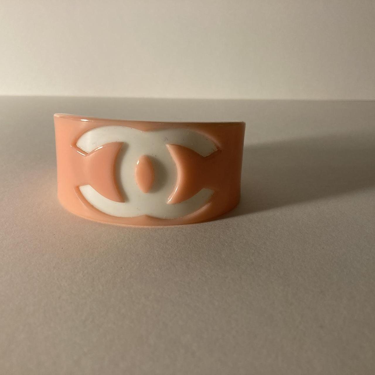 Vintage Y2K Chanel style pink cuff - Depop