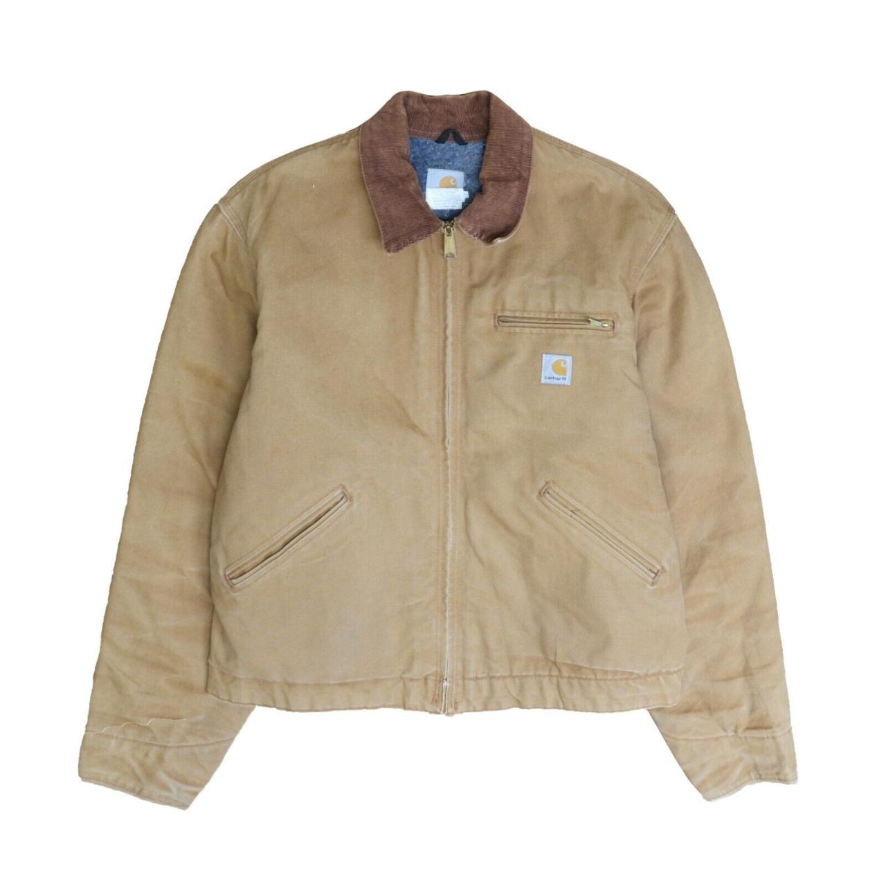 Vintage Carhartt Canvas Detroit Work Jacket Size 46... - Depop