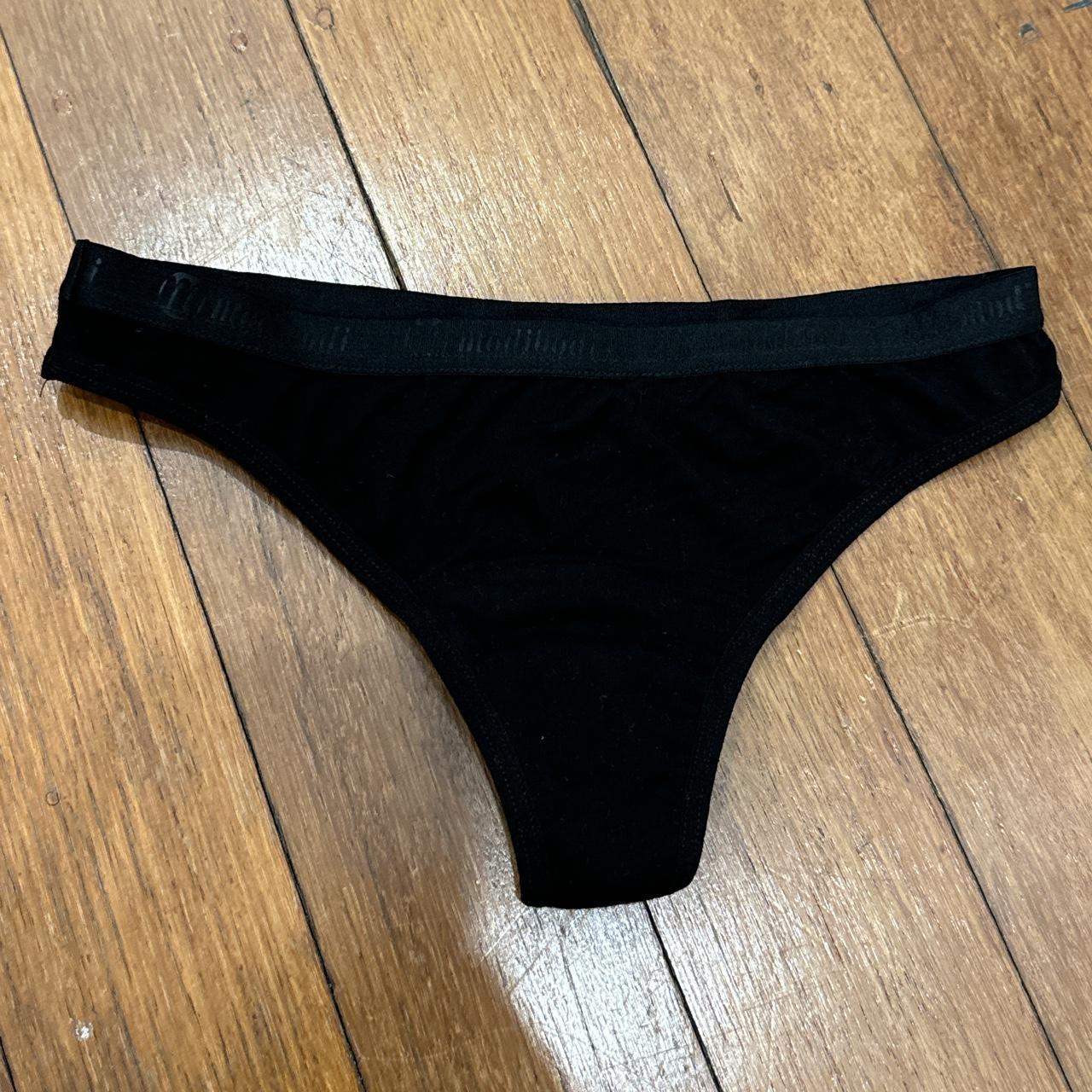 Modibodi black period underwear gstring 8/xs Brand... - Depop