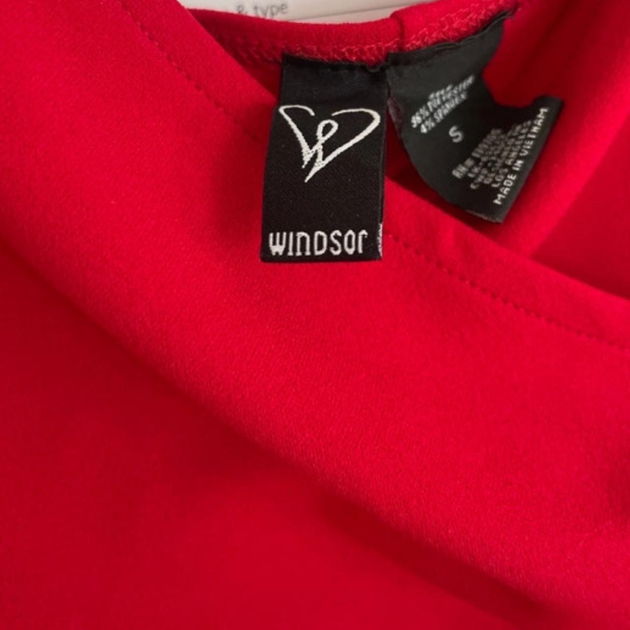 Small red Windsor prom dress with adjustable straps... - Depop