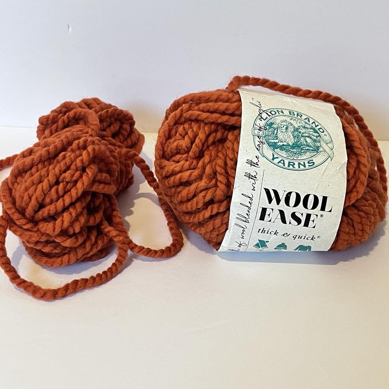 Lion Brand Wool-Ease Thick & Quick Yarn Super Bulky... | Depop