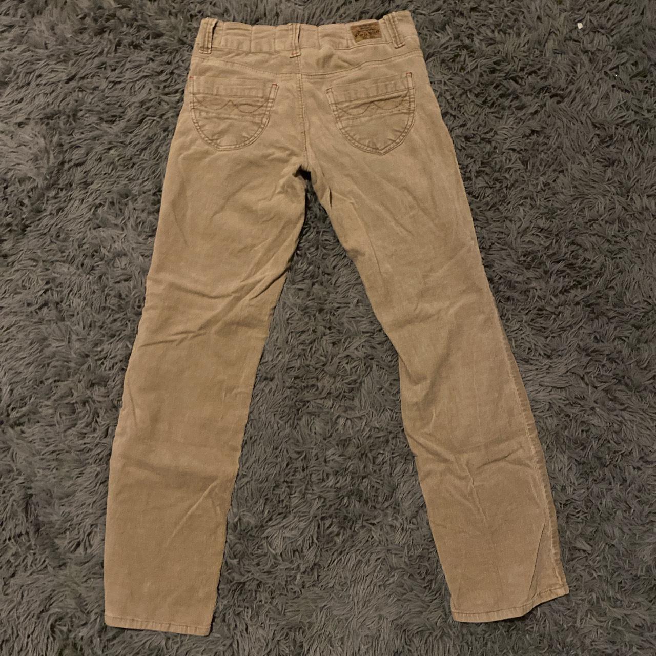 Small corduroy caki pants. Like new very lightly worn - Depop