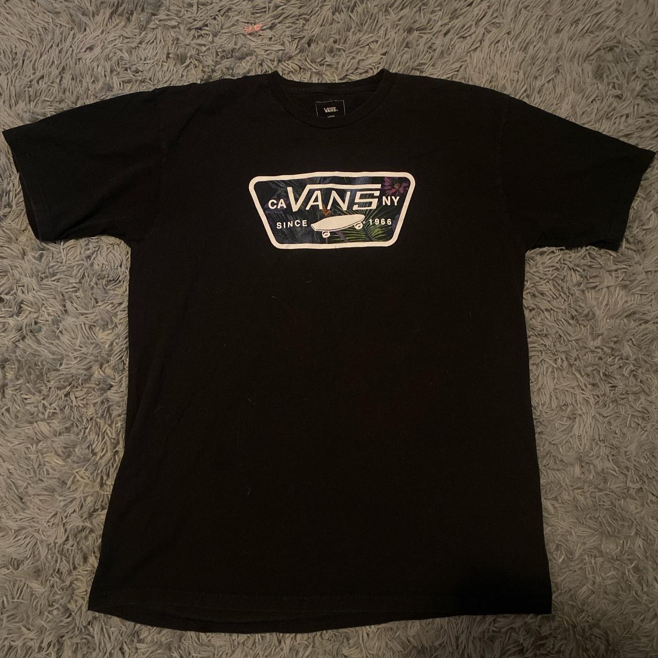 Large black vans tee. Great conditon - Depop