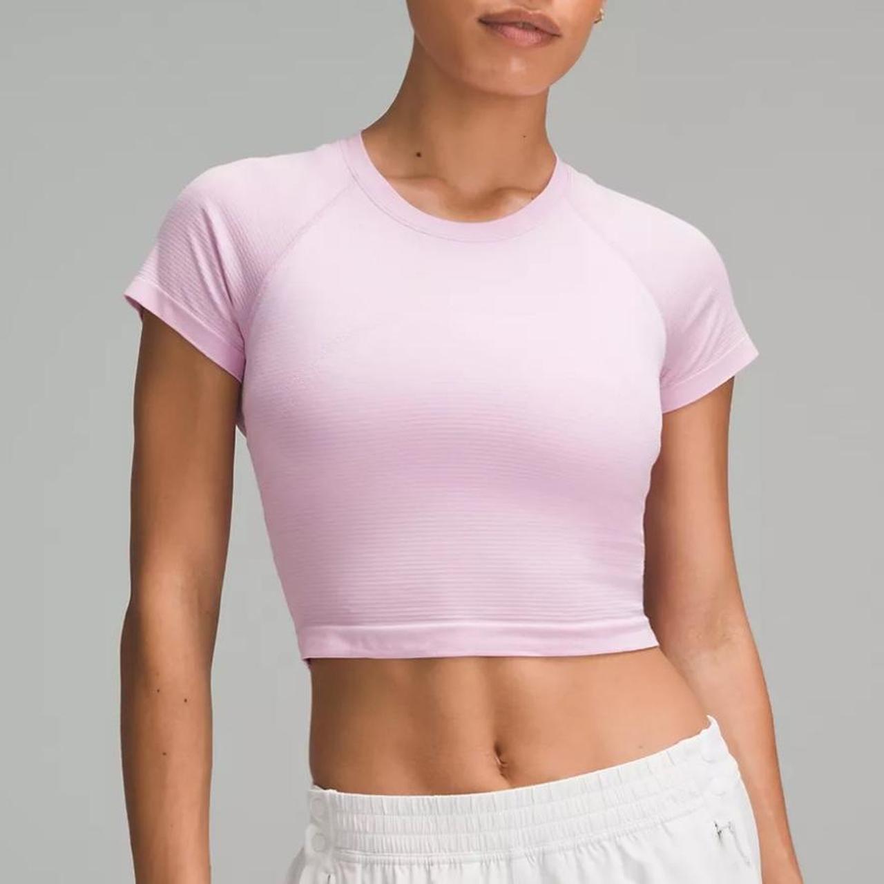 Swiftly Tech Cropped Short-Sleeve Shirt 2.0 Seams... - Depop