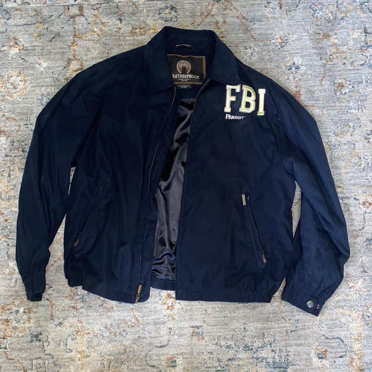 Vintage navy blue weatherproof FBI jacket Like new... - Depop