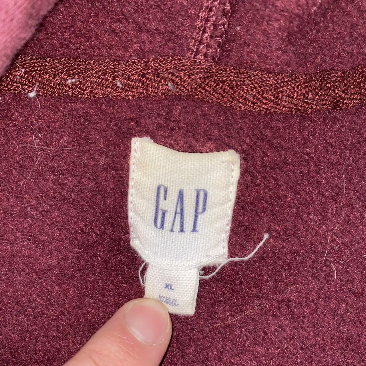 Gap red full zip hoodie. Condition is overall in... - Depop
