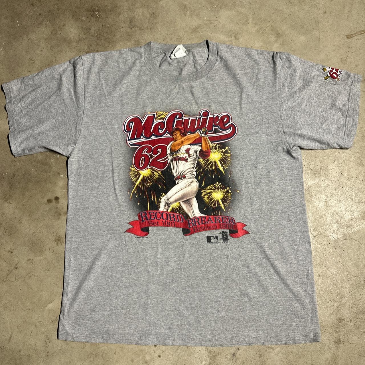 Vintage Mark McGuire Record Breaking Tee - Depop