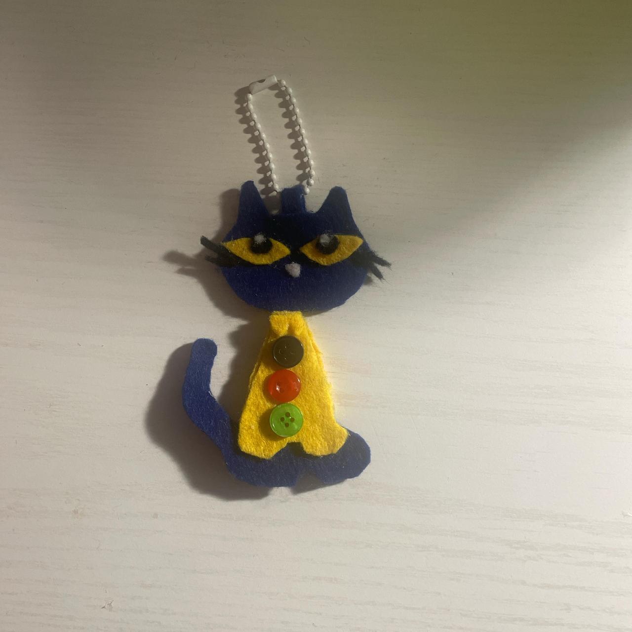 Pete the cat keychain felt #keychain #cute... | Depop