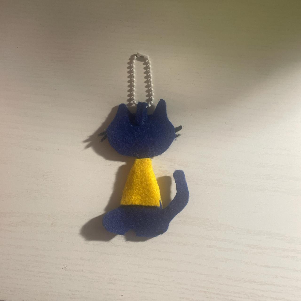 Pete the cat keychain felt #keychain #cute... | Depop