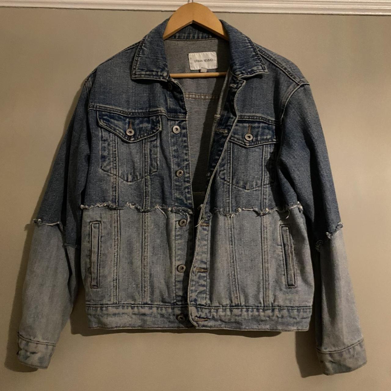 Denim jacket, with 2 big pockets inside, soft material - Depop