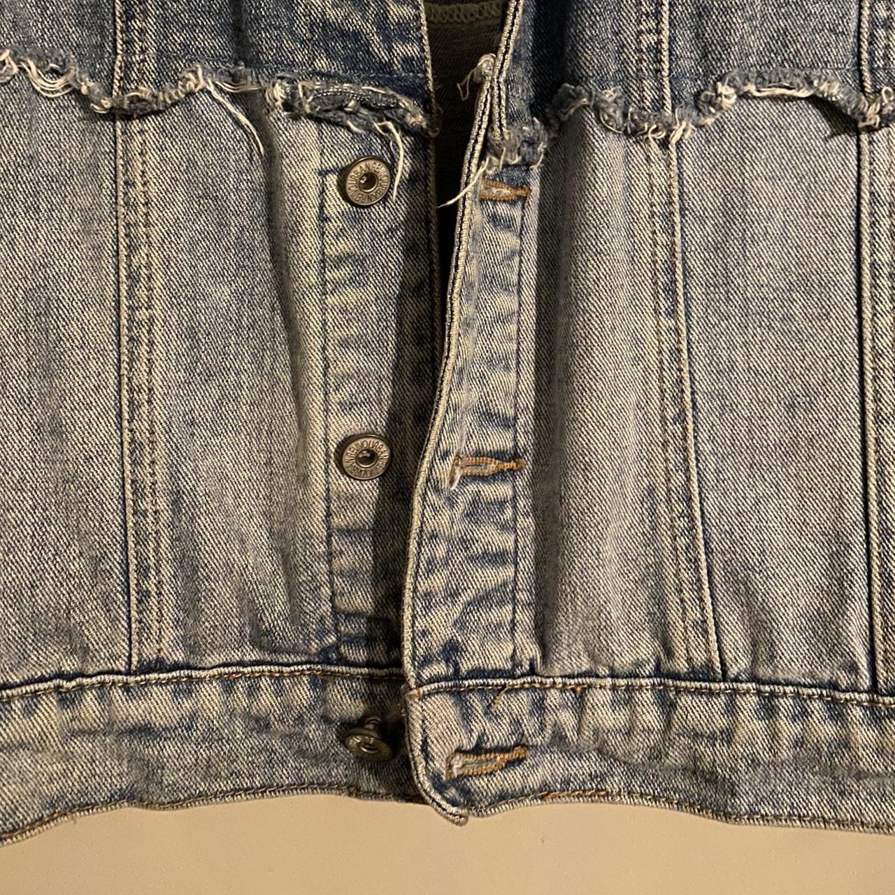 Denim jacket, with 2 big pockets inside, soft material - Depop