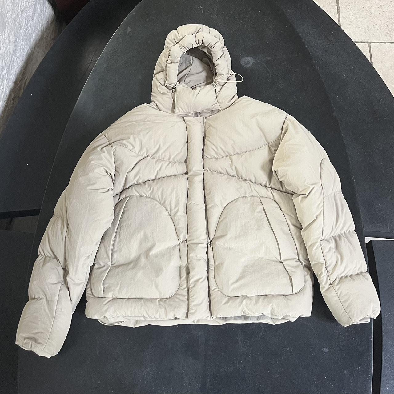 Mosquets beige puffer jacket Size Large Brand new... - Depop