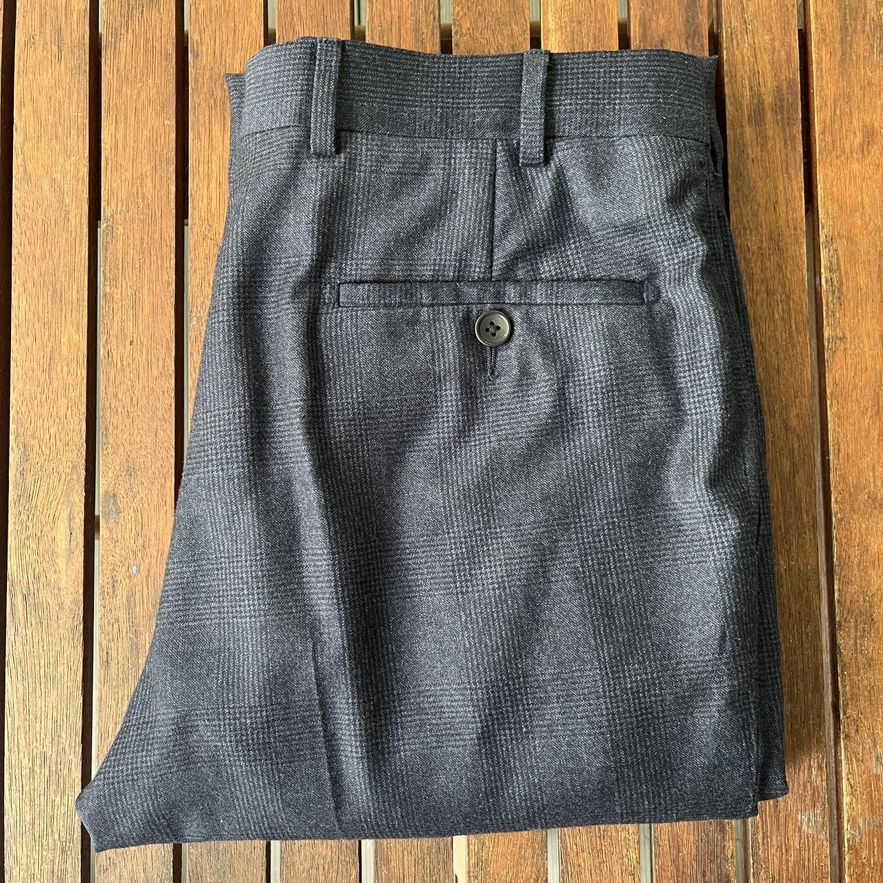 MJ Bale mens navy ‘adelong’ wool trouser size... - Depop