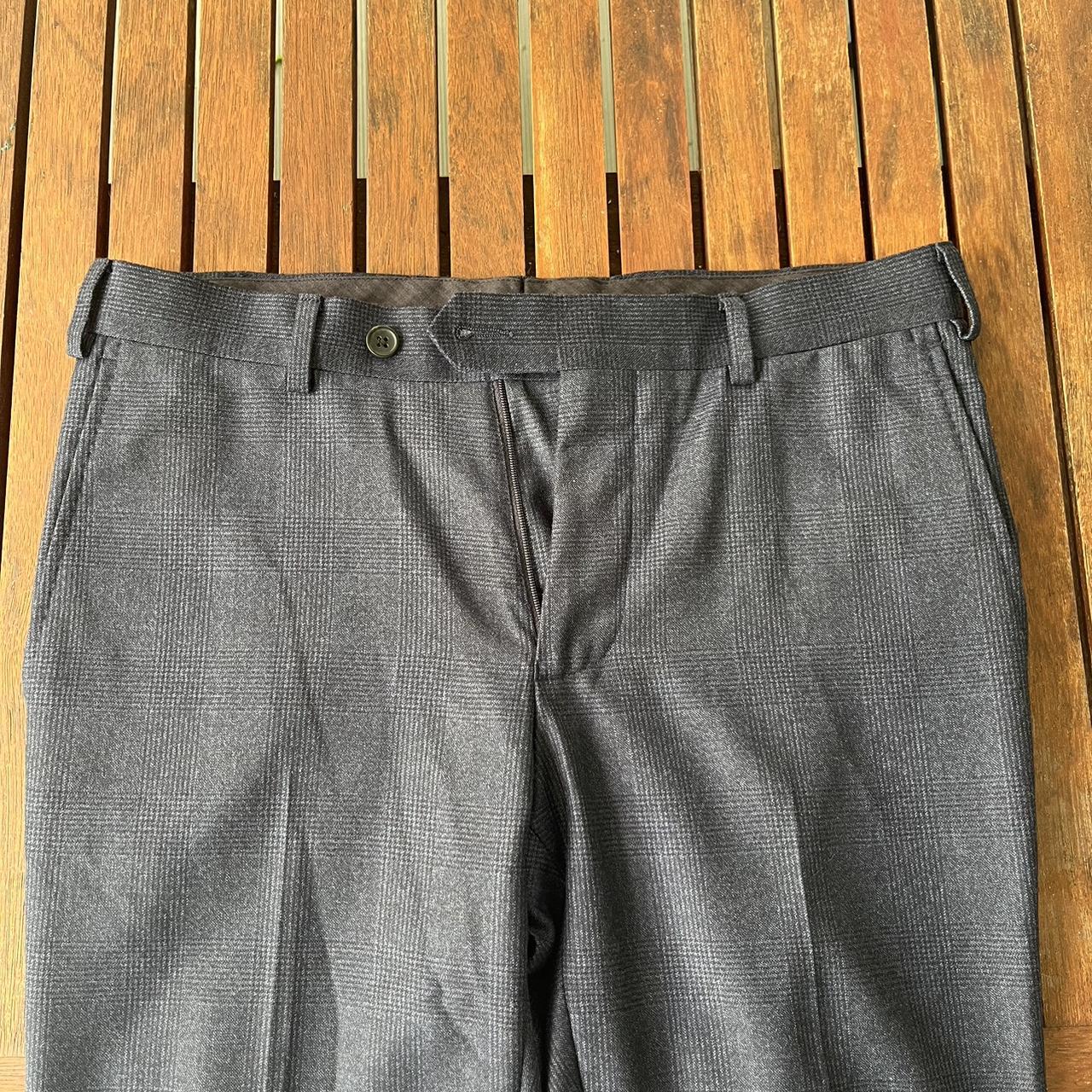 MJ Bale mens navy ‘adelong’ wool trouser size... - Depop