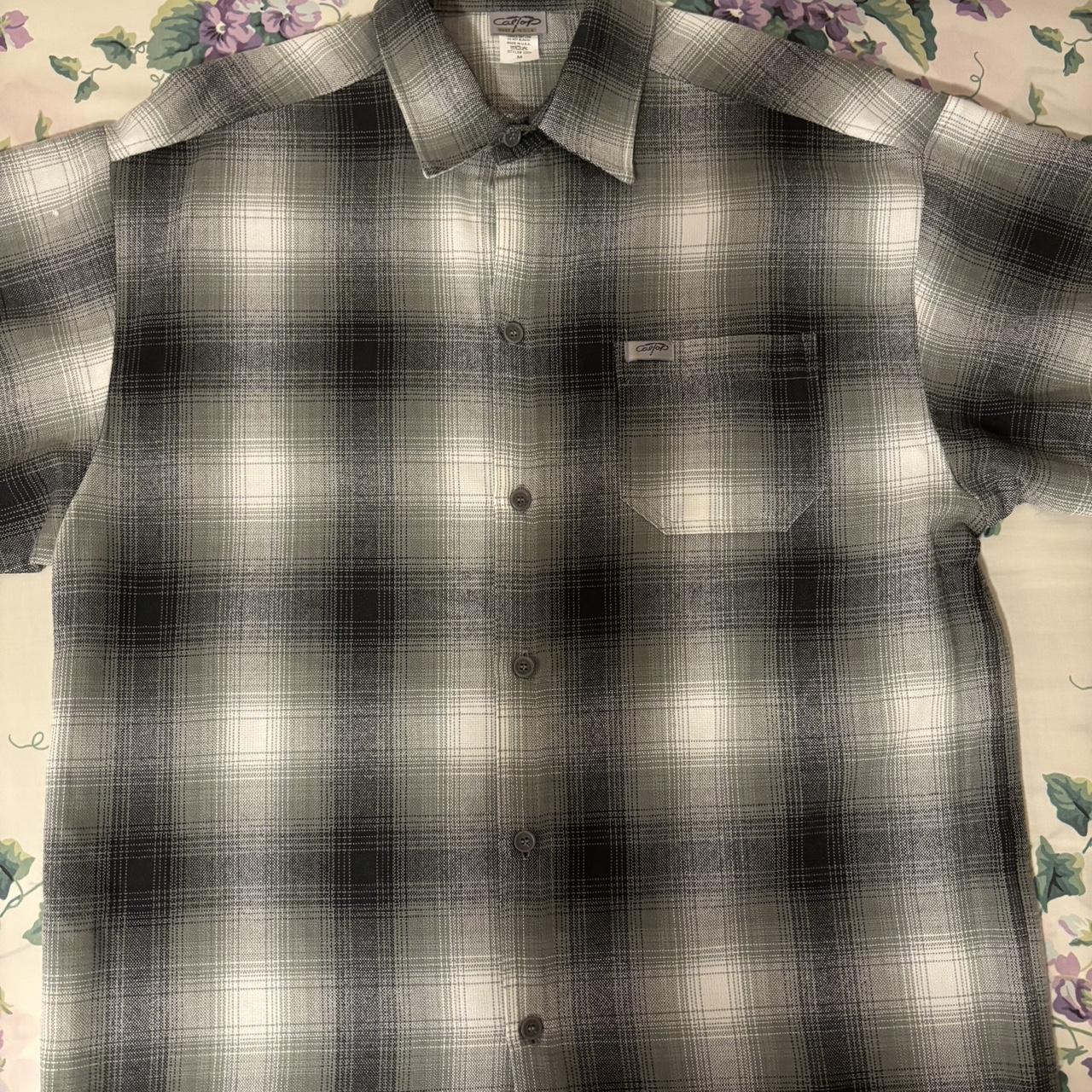 Old school Caltop veterano flannel short sleeve... - Depop