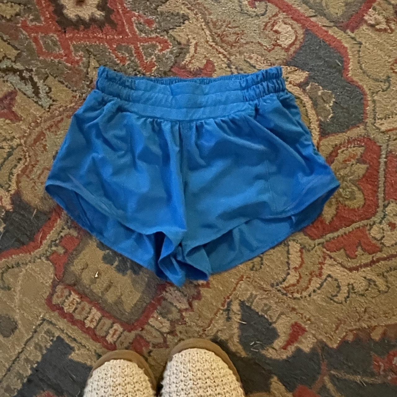 Poolside blue hotty hot lululemon shorts - Depop