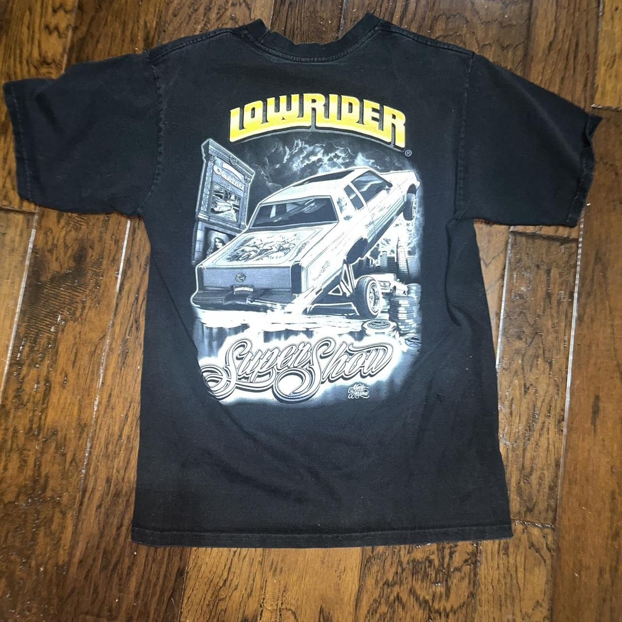 original lowriders mens large t shirt little stain... - Depop