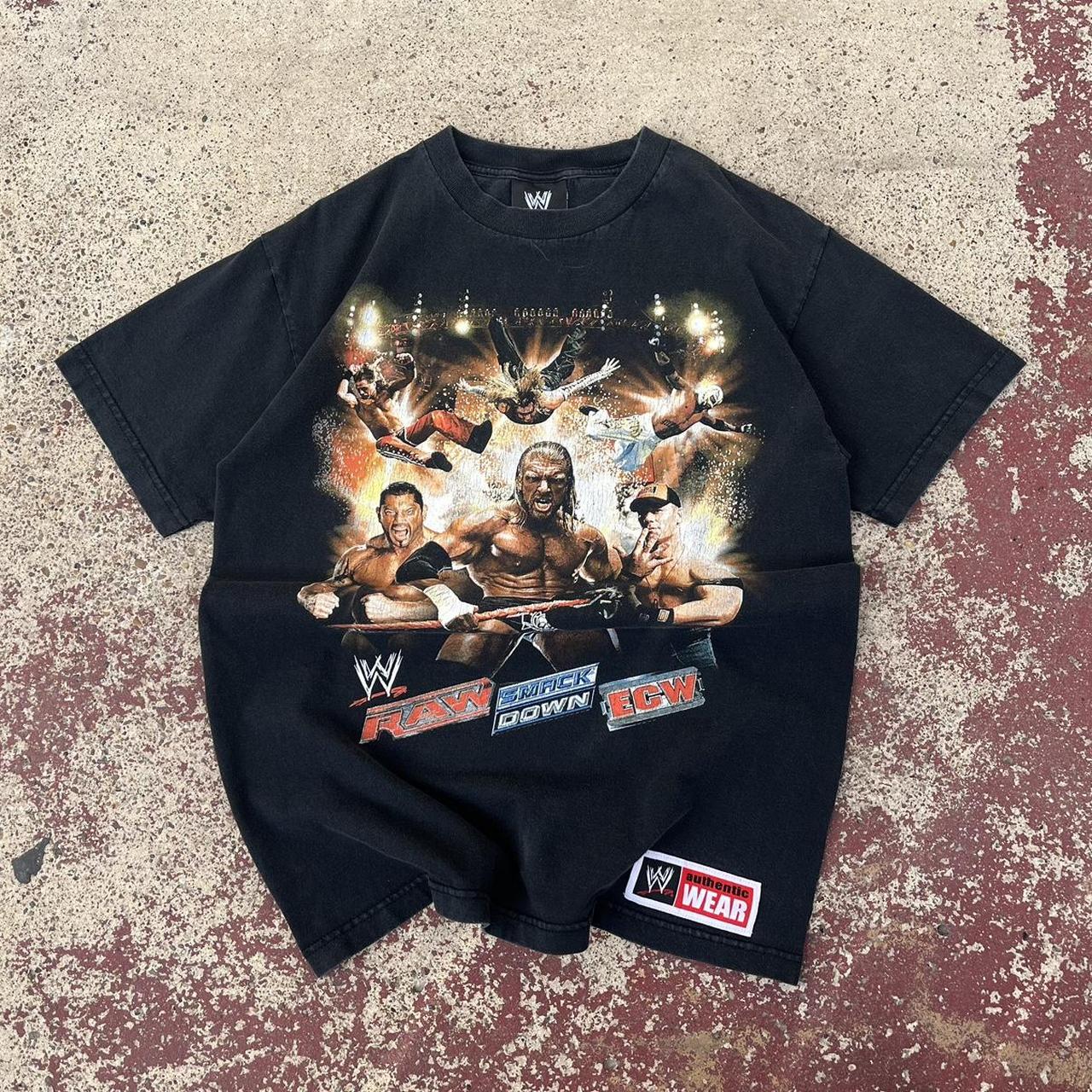 2007 WWE “Raw, Smackdown, ECW” front and back print... - Depop