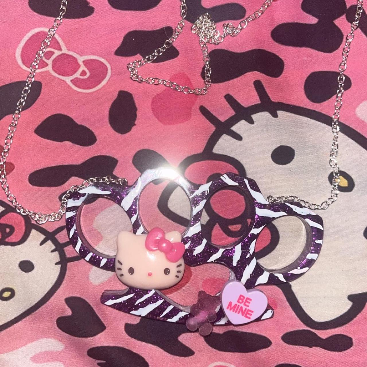 #y2k#scene#mcbling#emo#hellokitty purple zebra print... - Depop