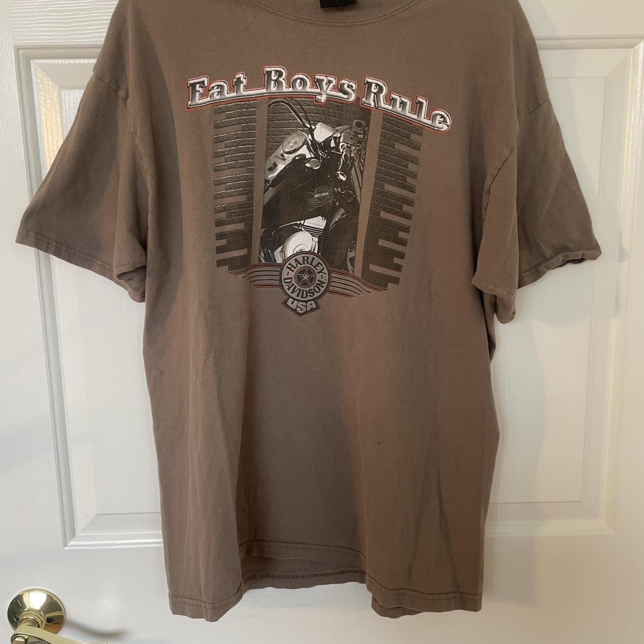 Vintage Harley Davidson “Fat Boys Rule” Medina Ohio... | Depop