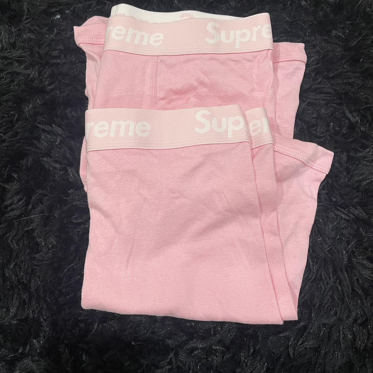 Pink Supreme boxers 2 pack brand new 100% authentic... - Depop