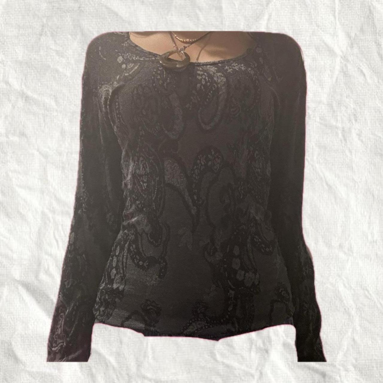 2000s Grunge Goddess Whimsy Long Sleeve ★ reworked... | Depop