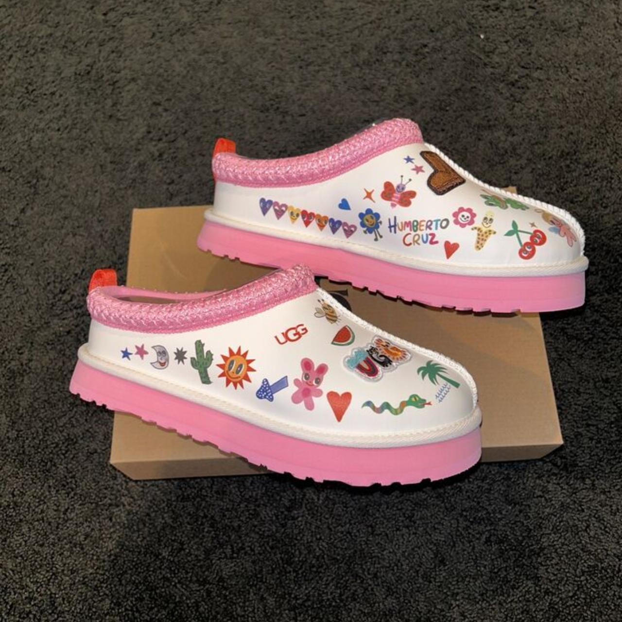 UGG Tazz Pop Sketch Platform Slipper Pink 7 - Depop