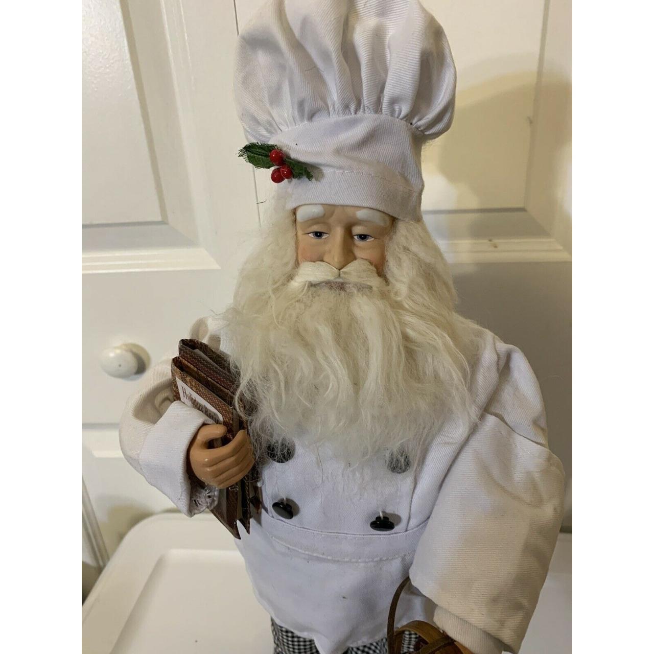 Christmas Figurine CHEF BAKER SANTA CLAUS Recipe... - Depop