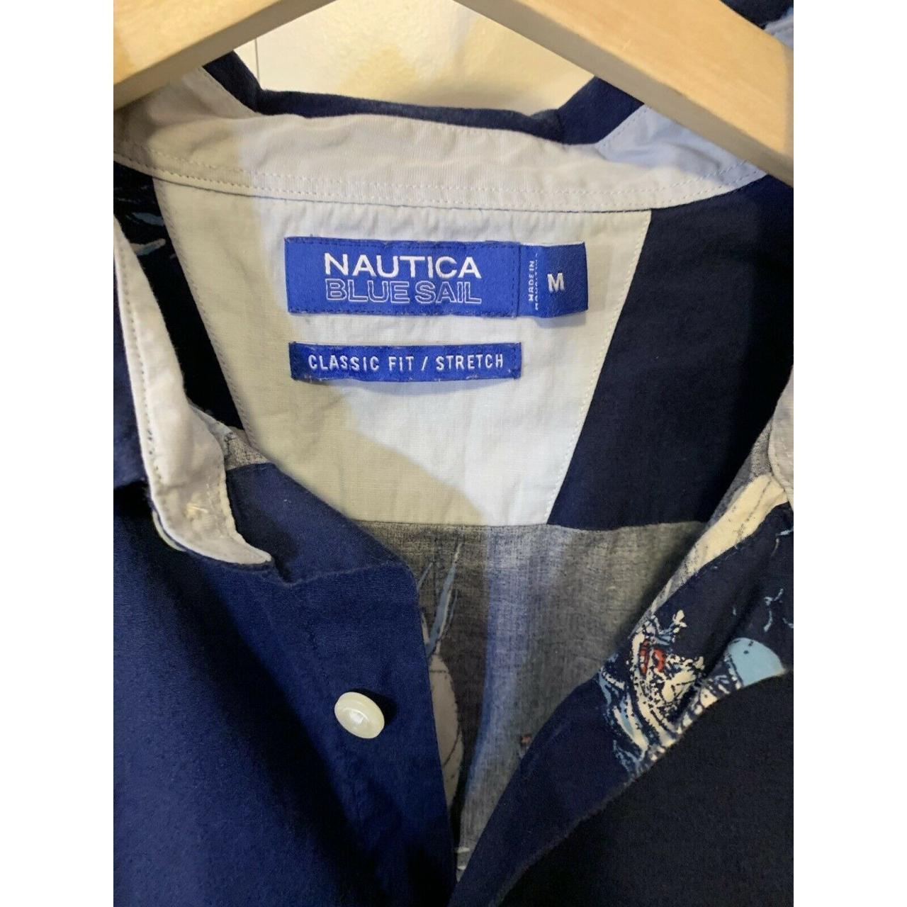 Vintage Nautica short Sleeve Flag Print ALL OVER... - Depop