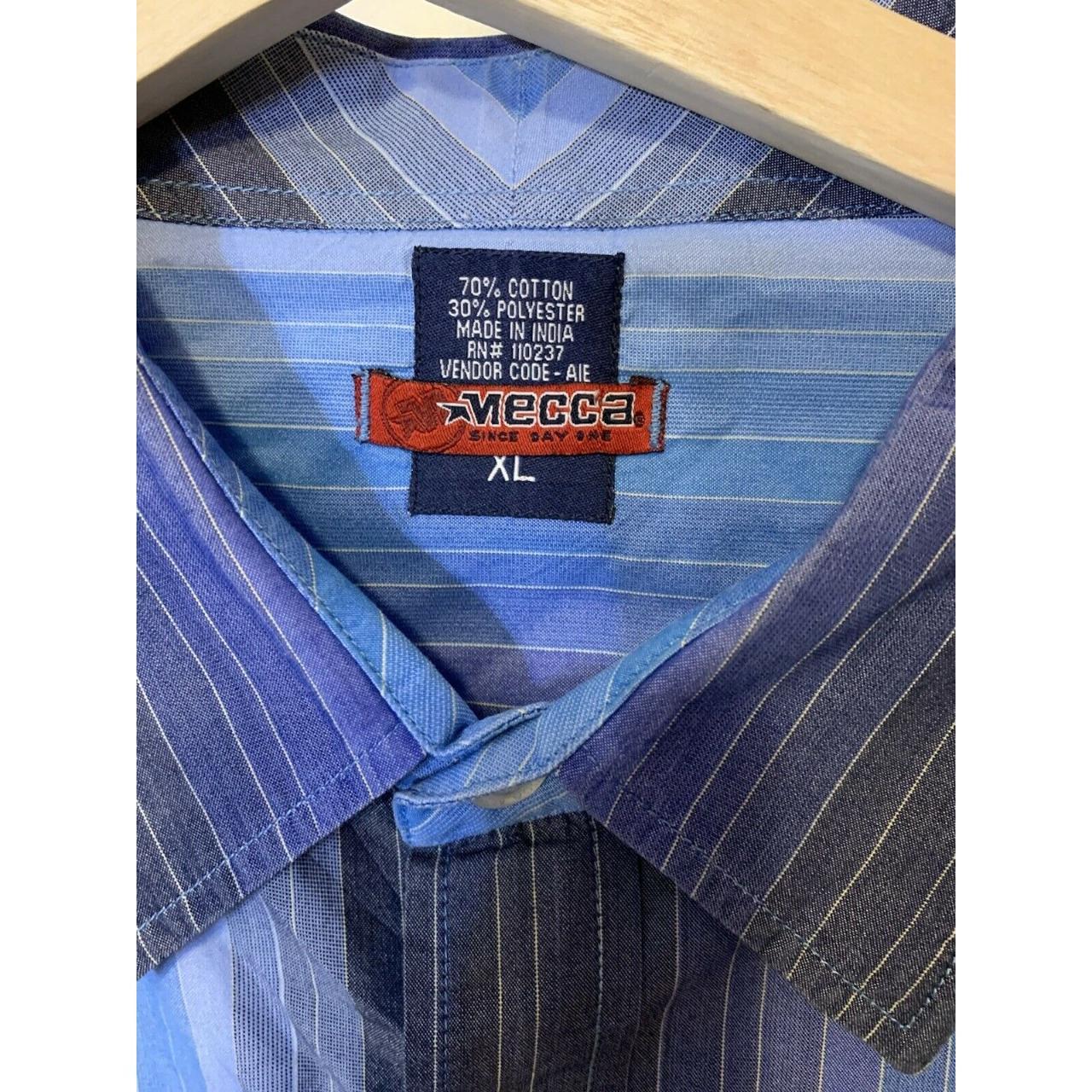 Vintage Mecca Clothing Company Men’s Sz XL Striped... - Depop