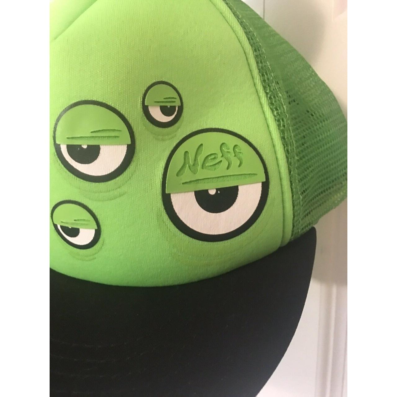 Neff Monster Eyeballs Snapback Cap Green. Condition... - Depop