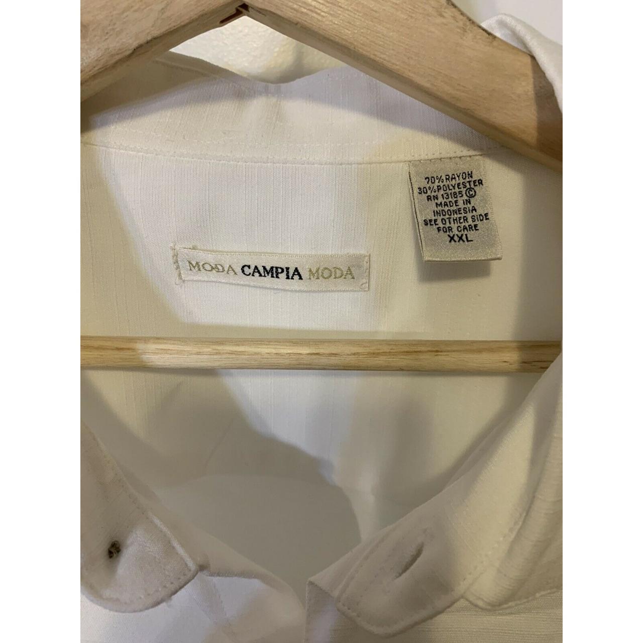 New Moda Campia Moda Button shirt Men’s Sz XXL White... - Depop