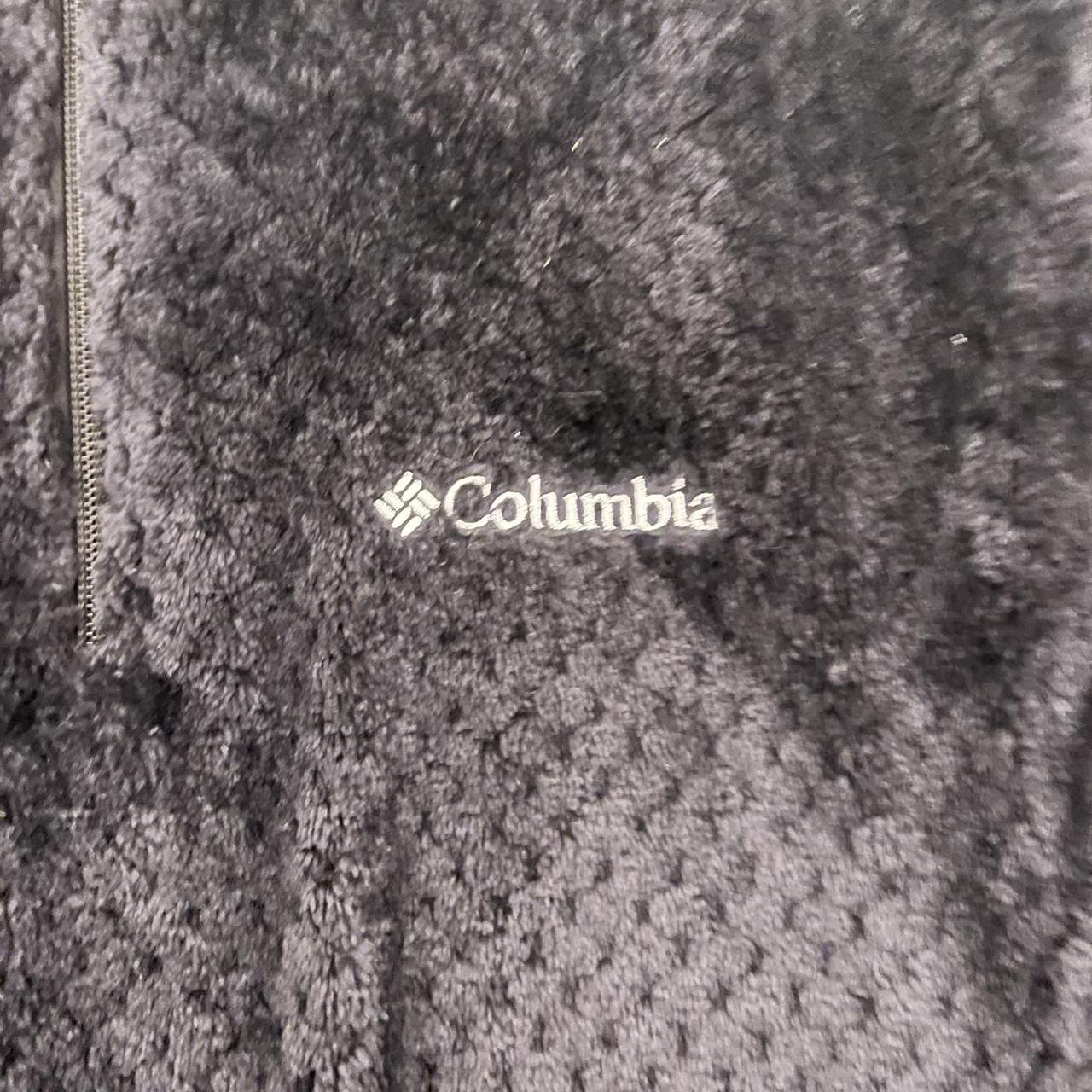 Columbia black fuzzy quarter zip super soft size medium - Depop