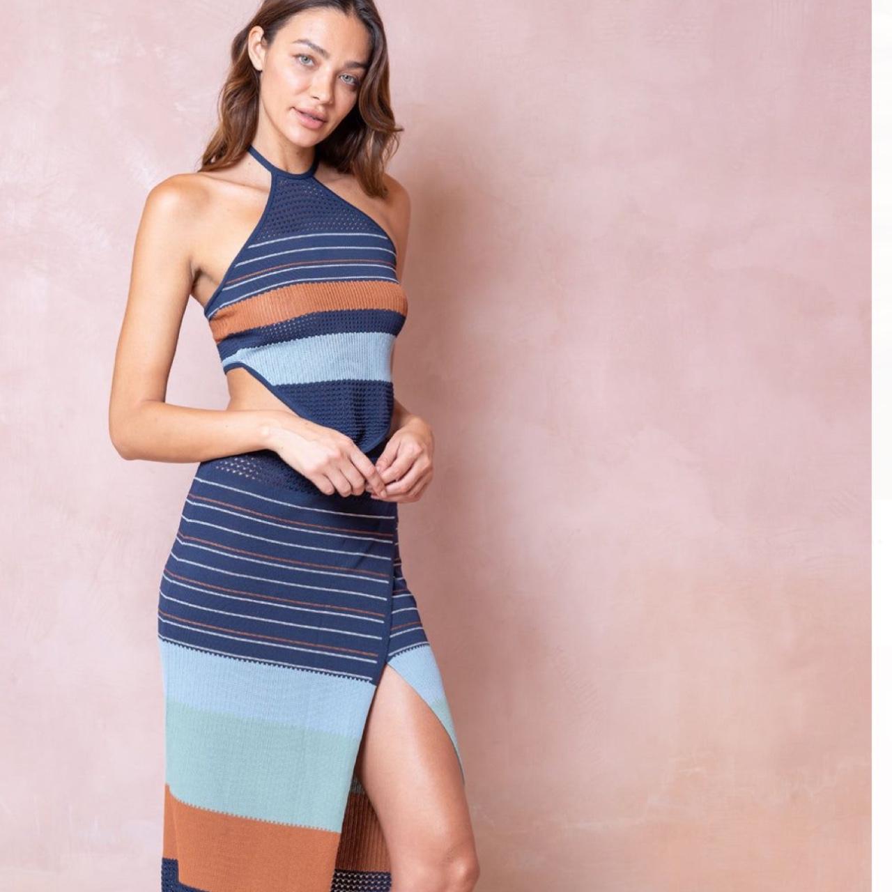 Tigerlily xanthe top and skirt set- indigo multi... - Depop