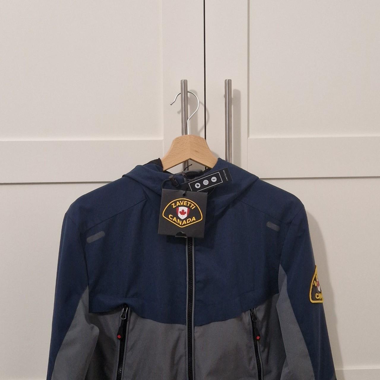 Zanetti Canda Navy Blue Mens Windbreaker - Depop