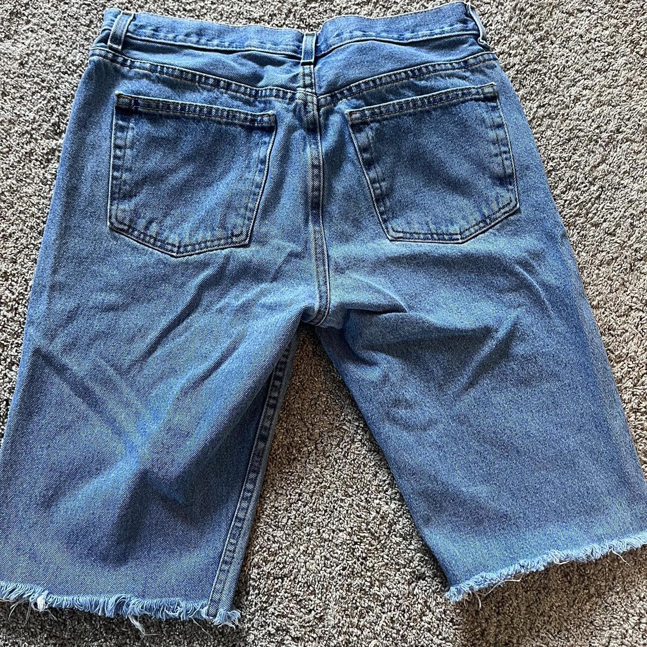 Blue washed Jorts • used in good condition • cut... - Depop