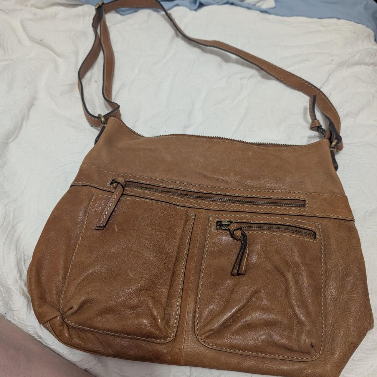 Colorado tan leather crossbody bag #leather, #colerado | Depop