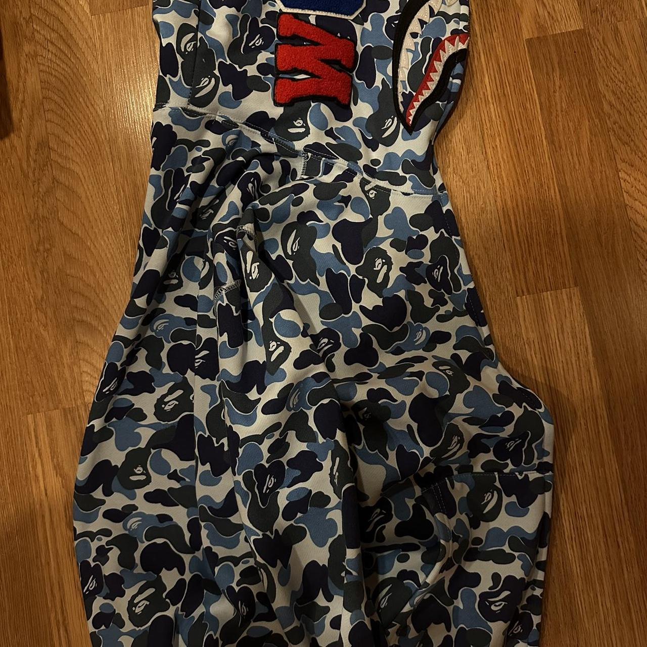 blue bape zip up - Depop