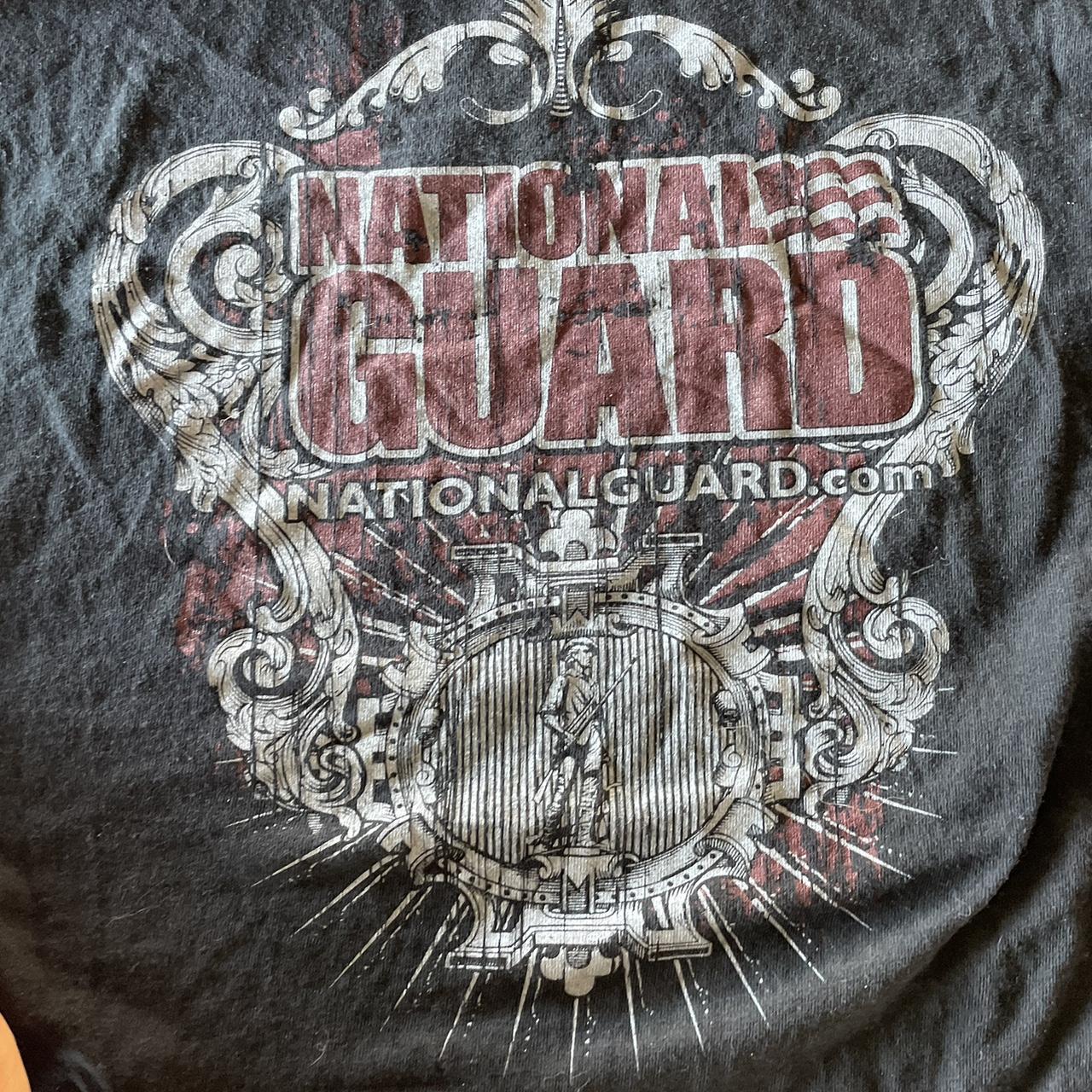 2000s Y2K gothic National guard t shirt Super cool... - Depop
