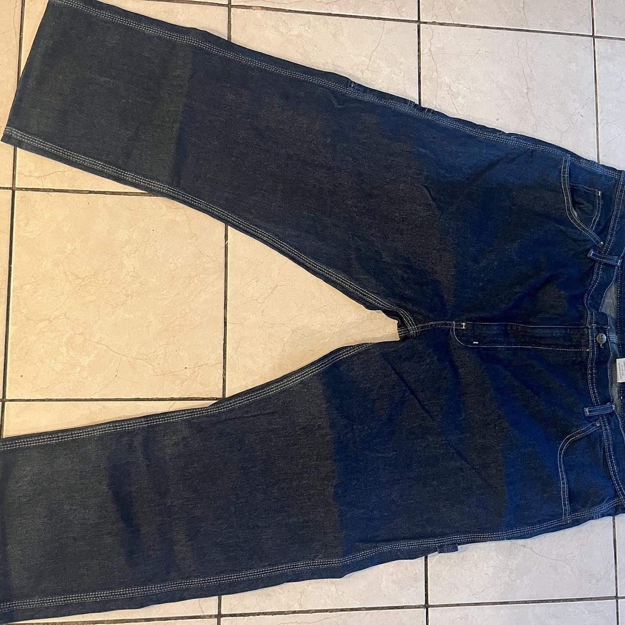 Vintage KEY Carpenter Jeans 44x30, hemmed to... - Depop