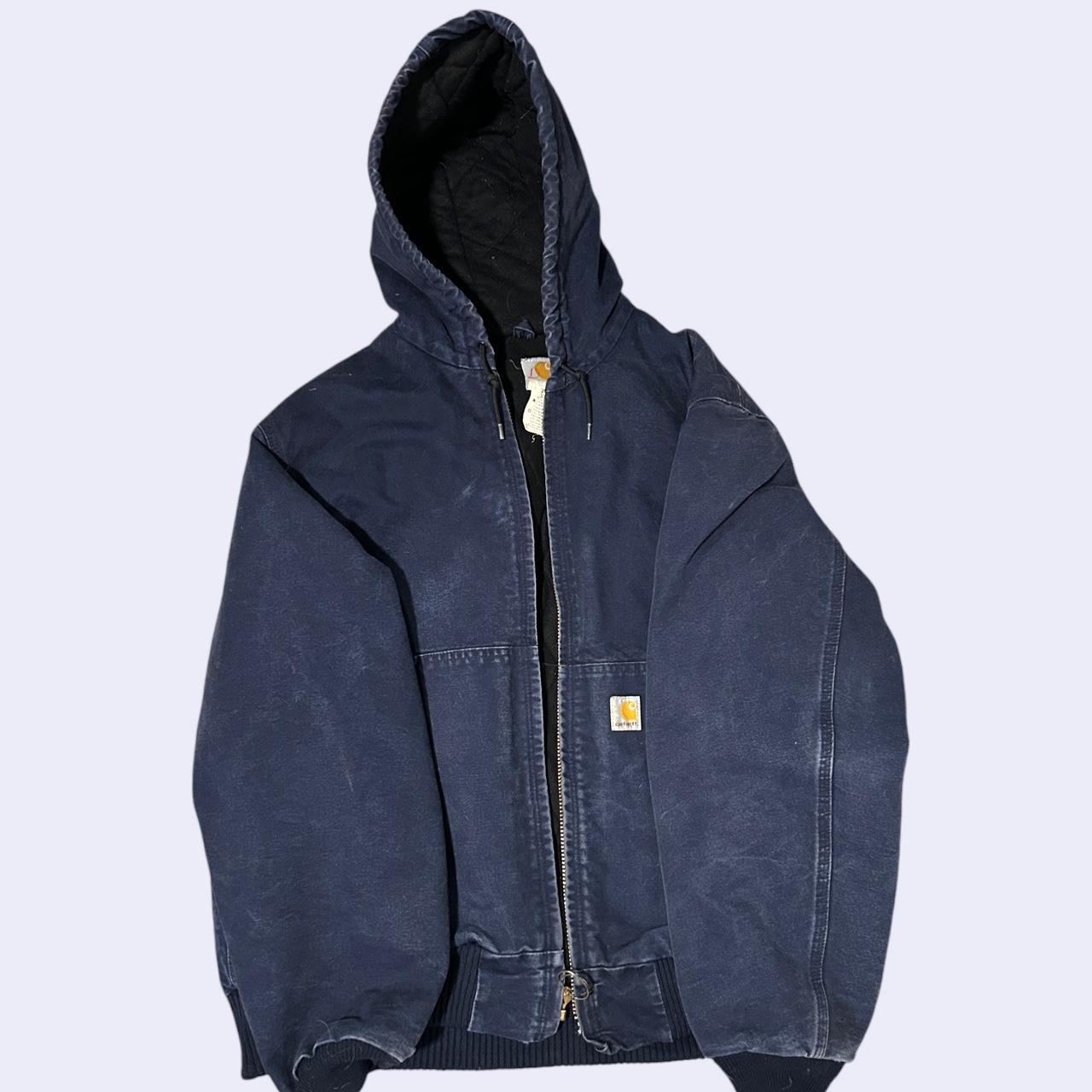 Vintage Navy blue Carhartt workwear jacket #skater... - Depop