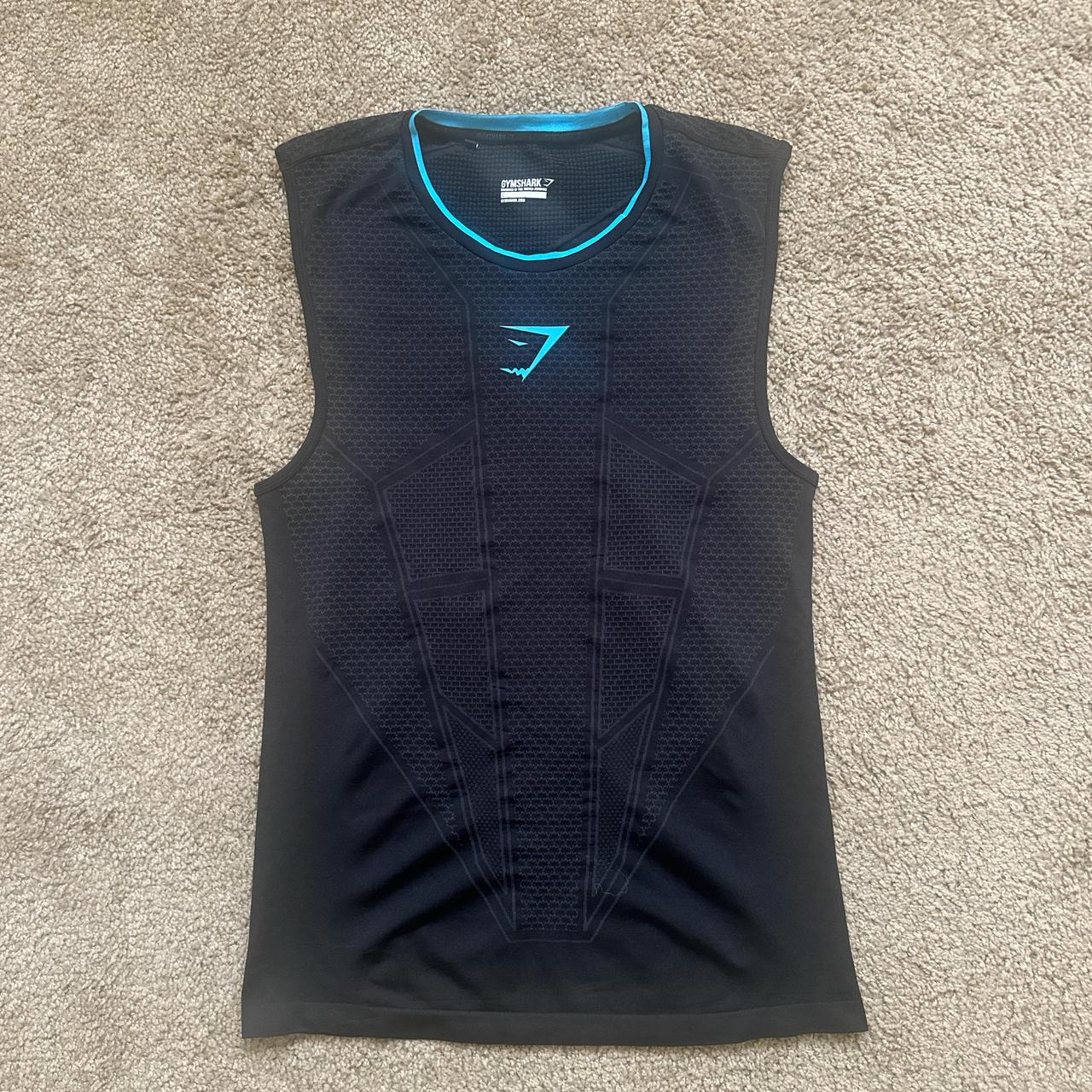 size L Gymshark Onyx V1 sleeveless tank Rubber... | Depop