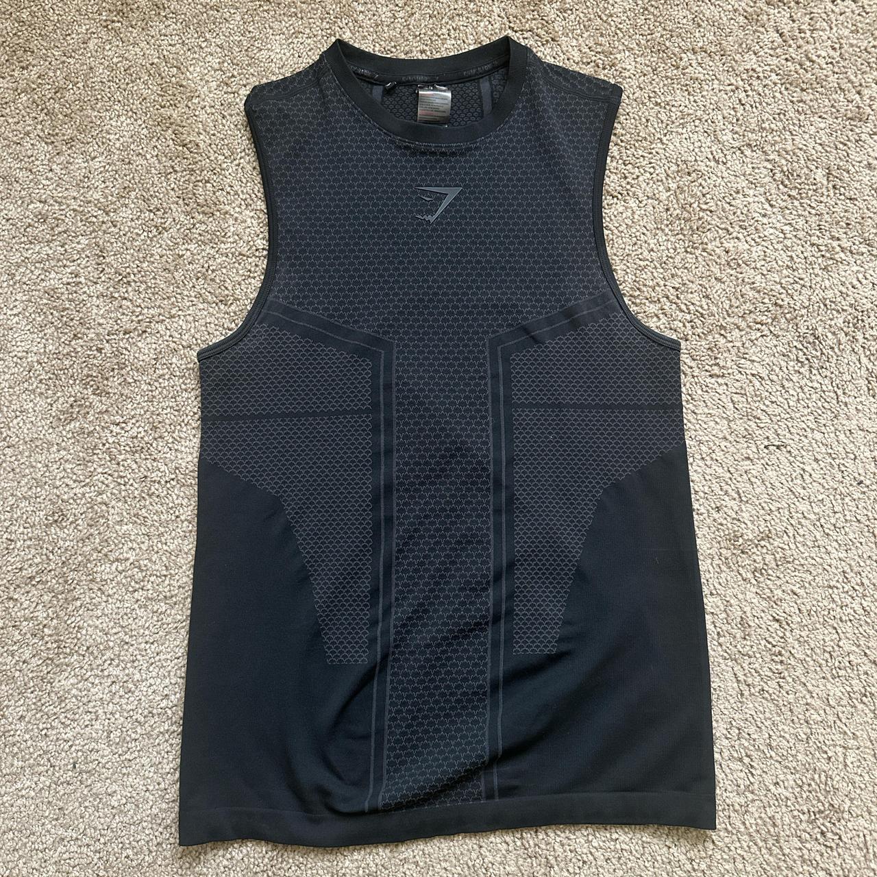 size M Gymshark Onyx V3 sleeveless tank Rubber... | Depop