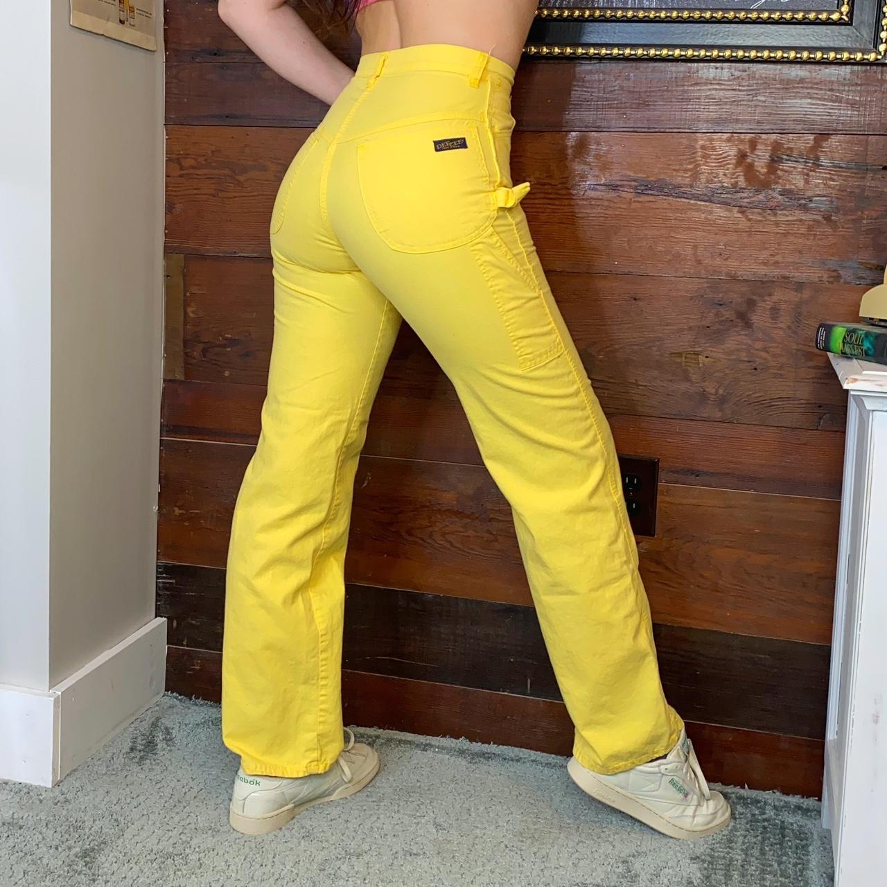 Vintage 70s yellow denim jeans Brand: DeeCee High... - Depop