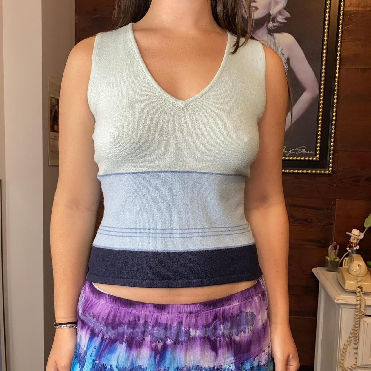 Vintage Y2K blue summer tank top Brand: The... - Depop