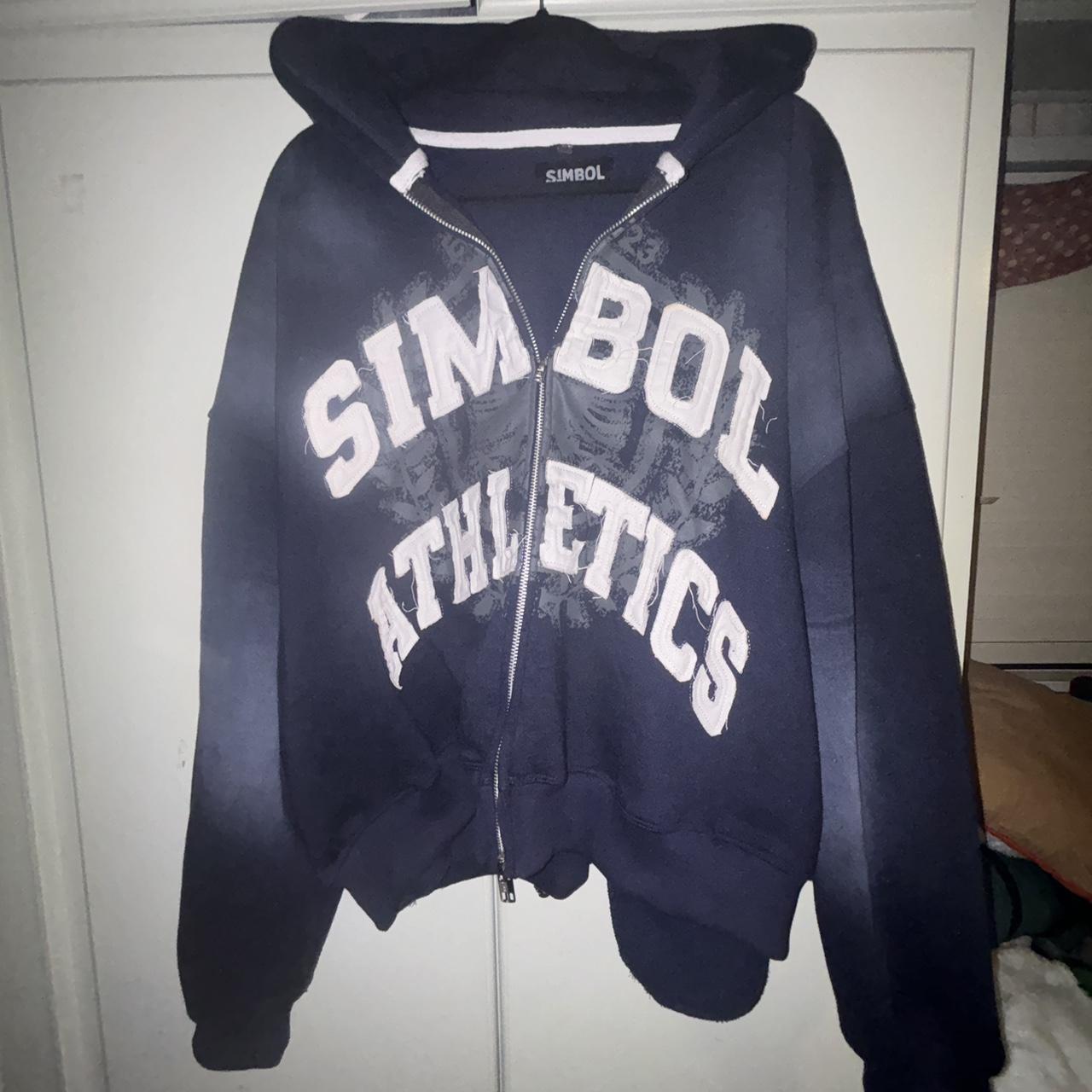 Simbol Athletics Zip Up Navy XL #y2k#vintage - Depop