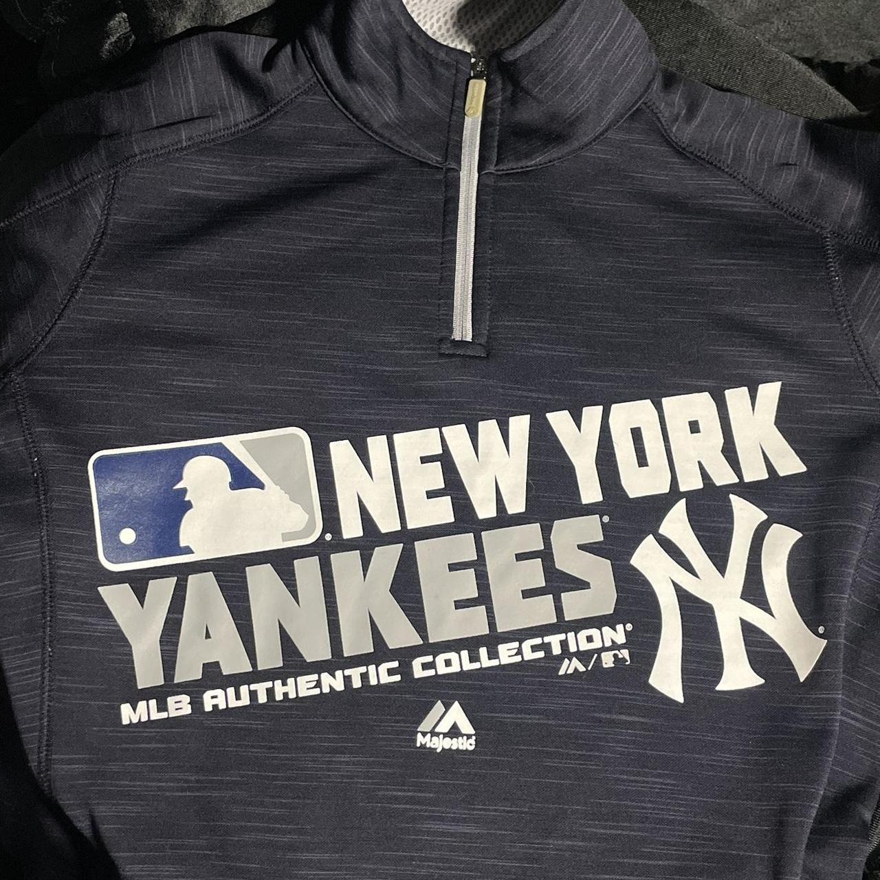 new york yankees mlb authentic edition track jacket... - Depop
