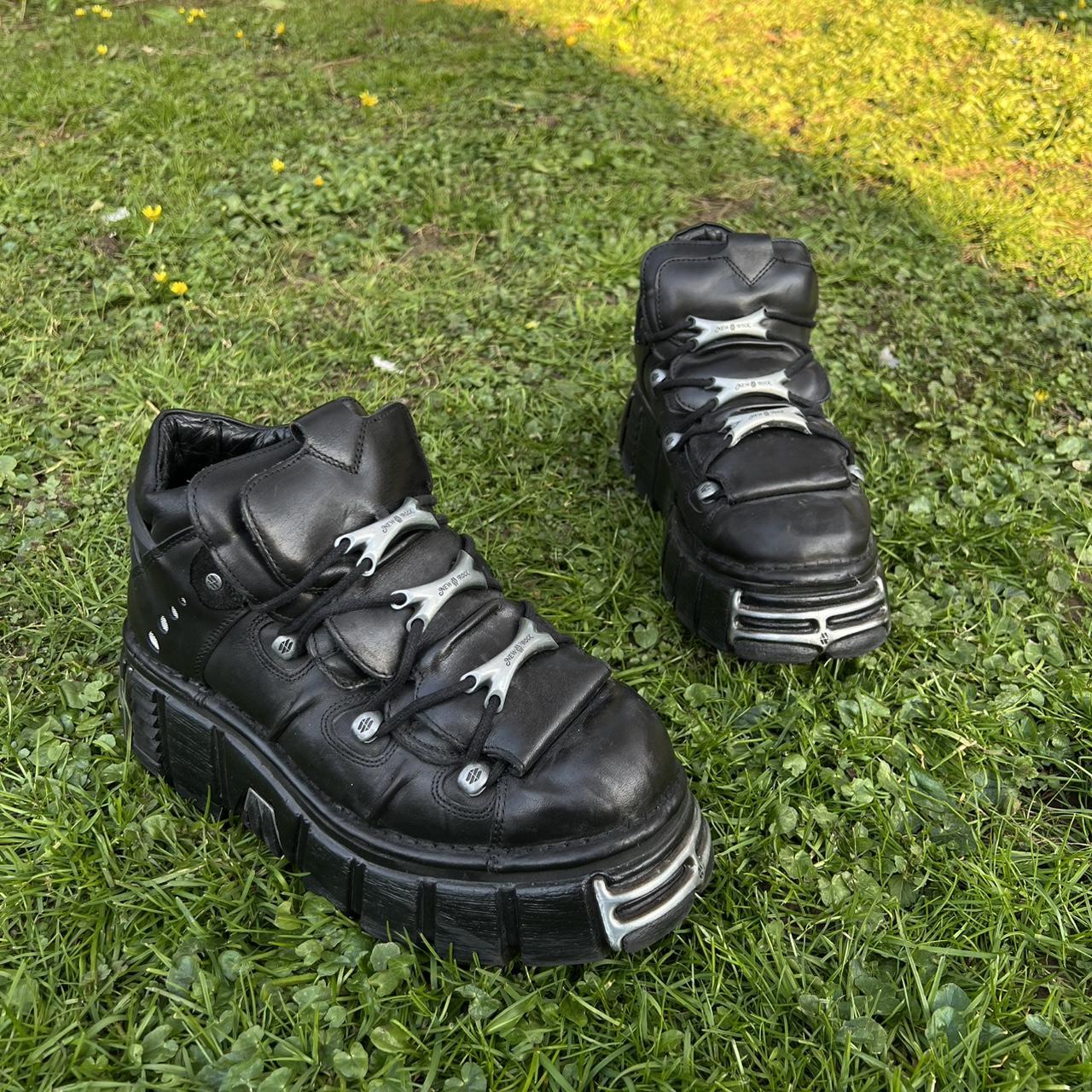 Men’s new rock ankle boots, 100% leather, heavy... | Depop